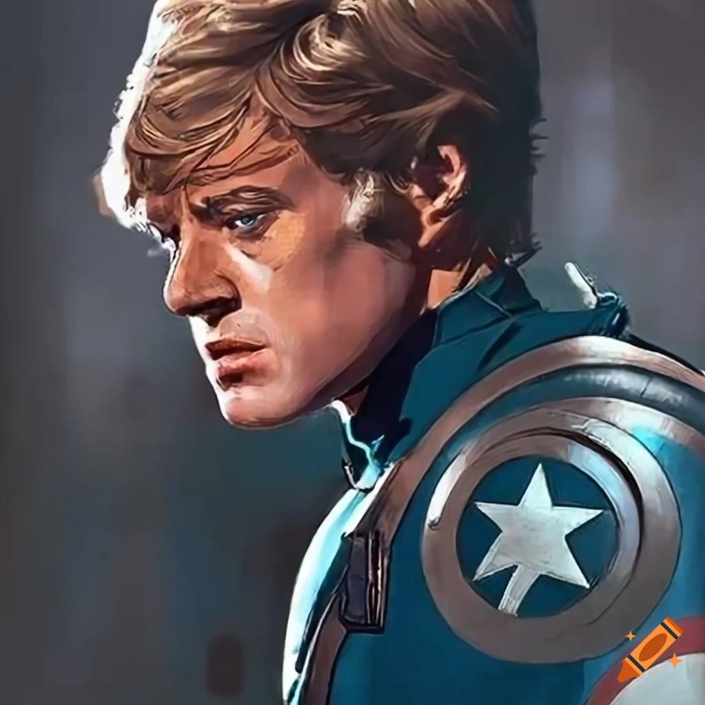 Robert redford as captain america on Craiyon