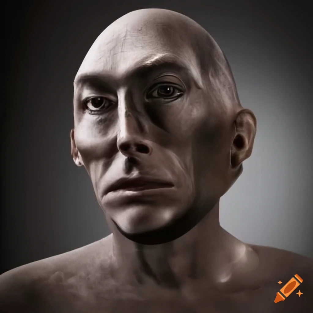 Modern art depiction of a strange man with banknote printers on Craiyon