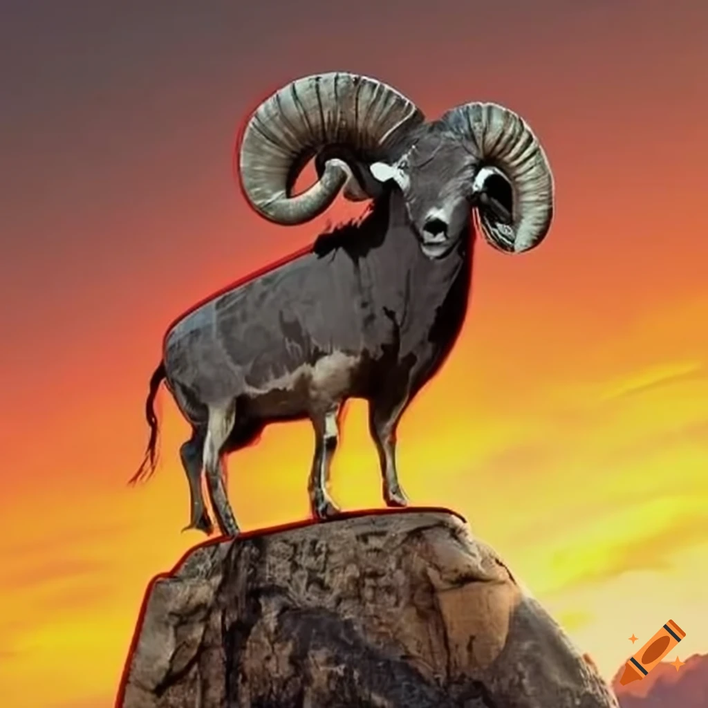 Sign with a ram symbol