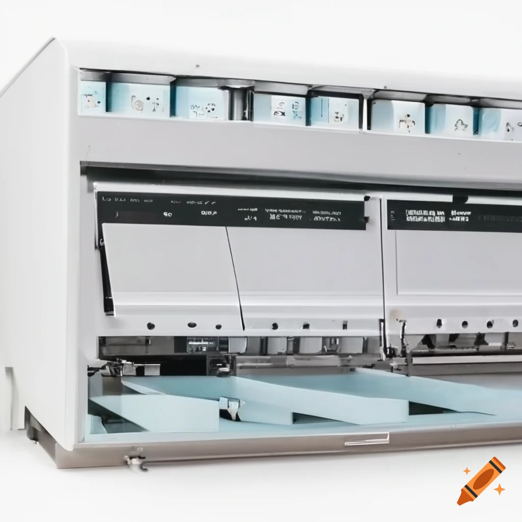 Metallic pick and place machine with index card cabinet