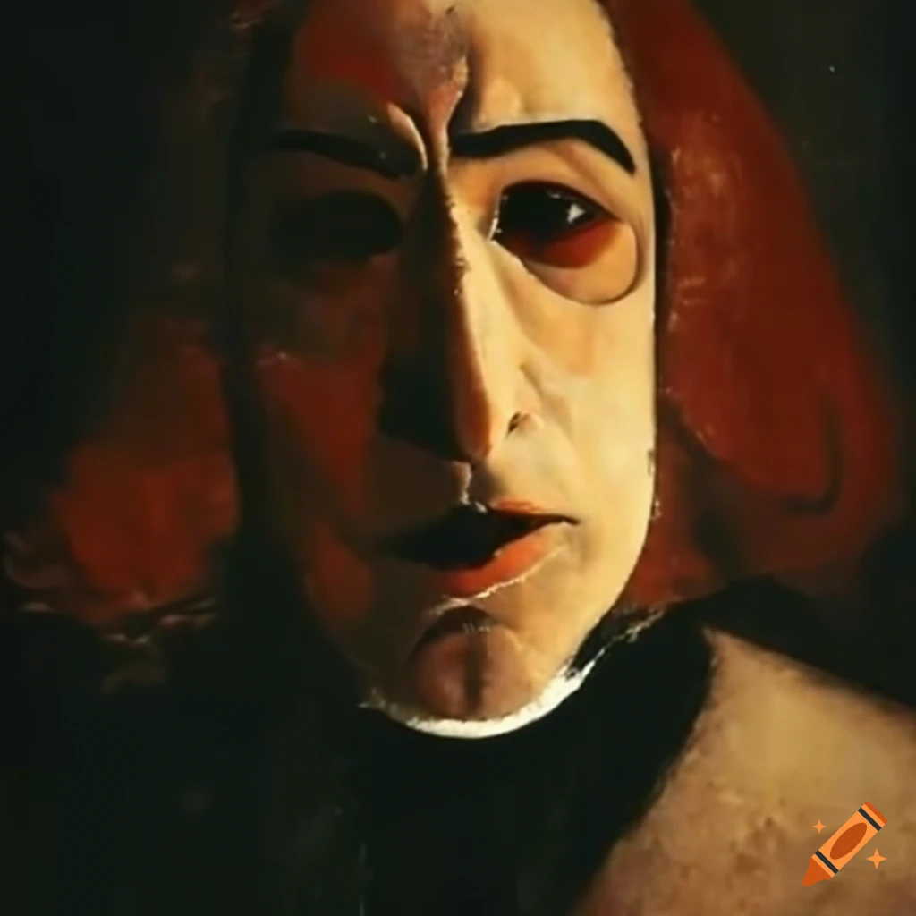 Artistic portrait of Carmelo Bene in Modigliani style on Craiyon