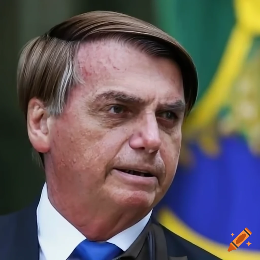 Bolsonaro's distinctive hairstyle on Craiyon