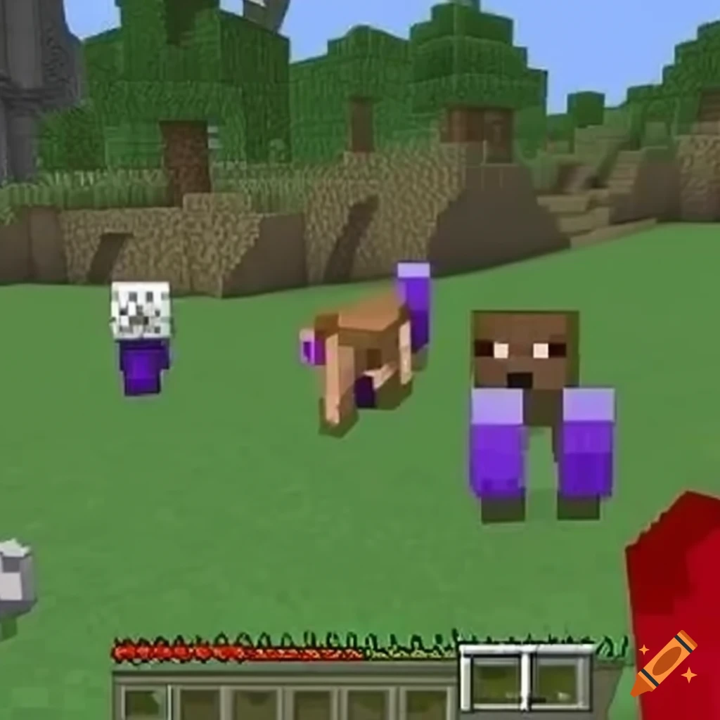 Minecraft version release announcement on Craiyon