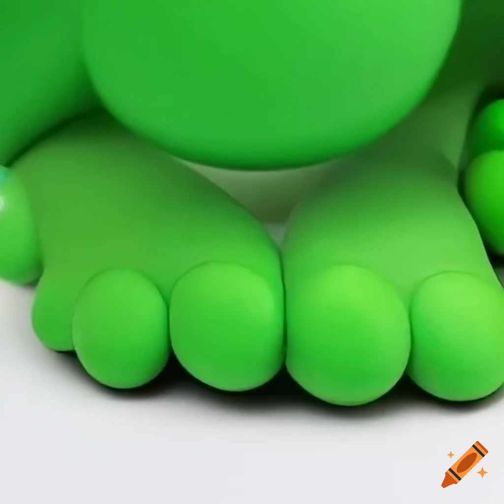 Close-up of yoshi's iconic green feet