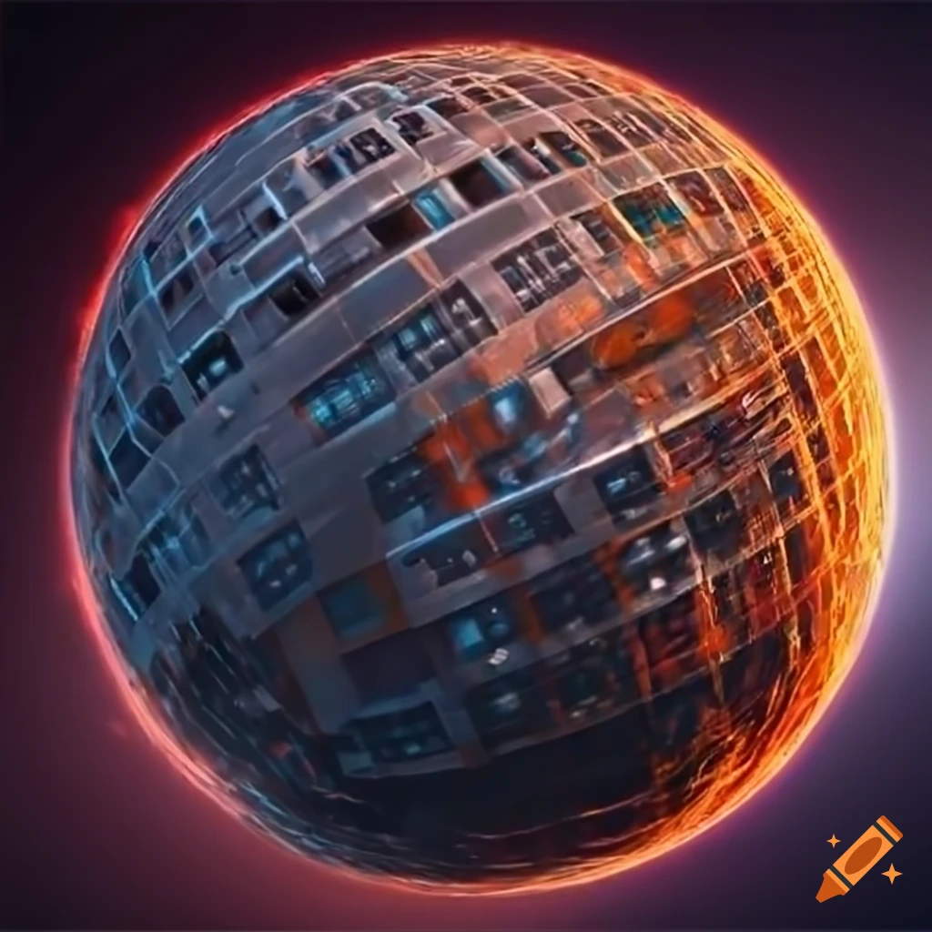 Concept art of a dyson sphere