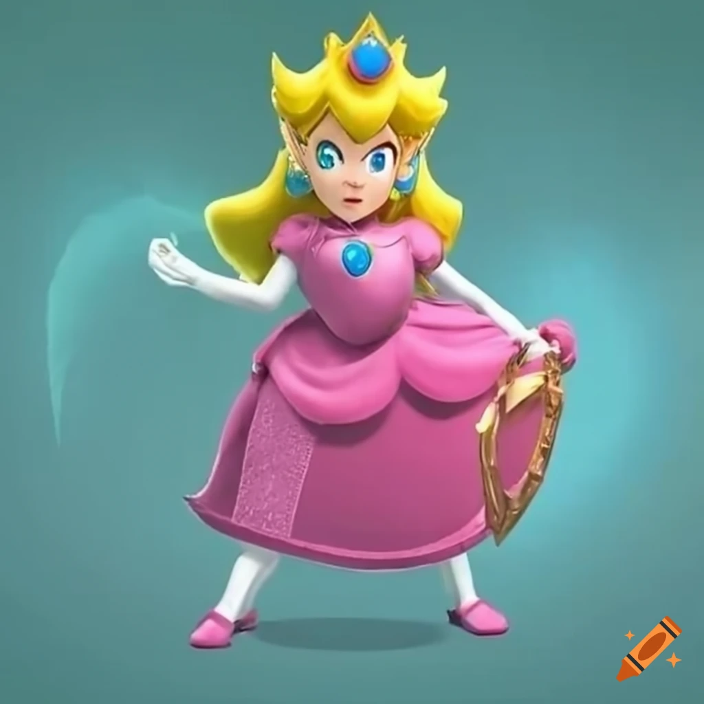 Princess peach and link swap costumes on Craiyon