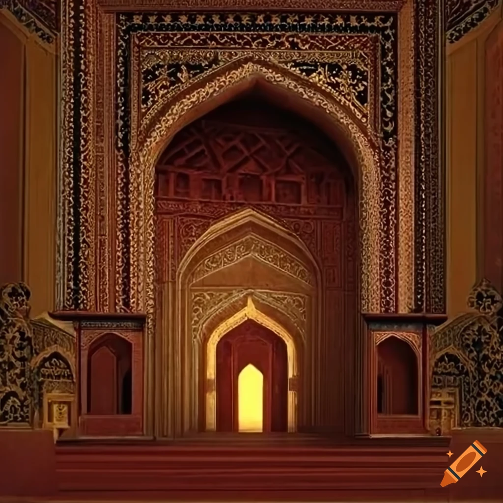 Geometric abstract art with arches and steps on Craiyon