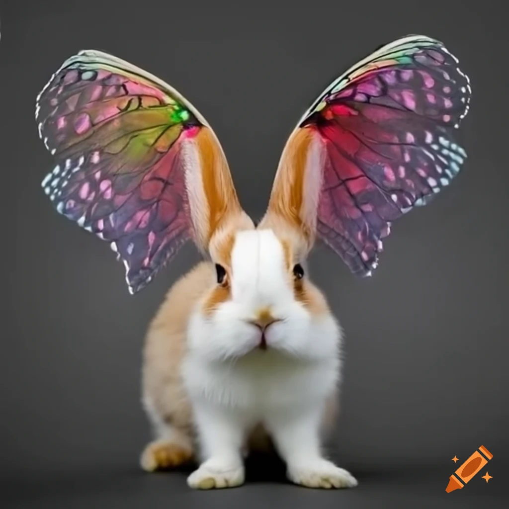 Rabbit with butterfly wings
