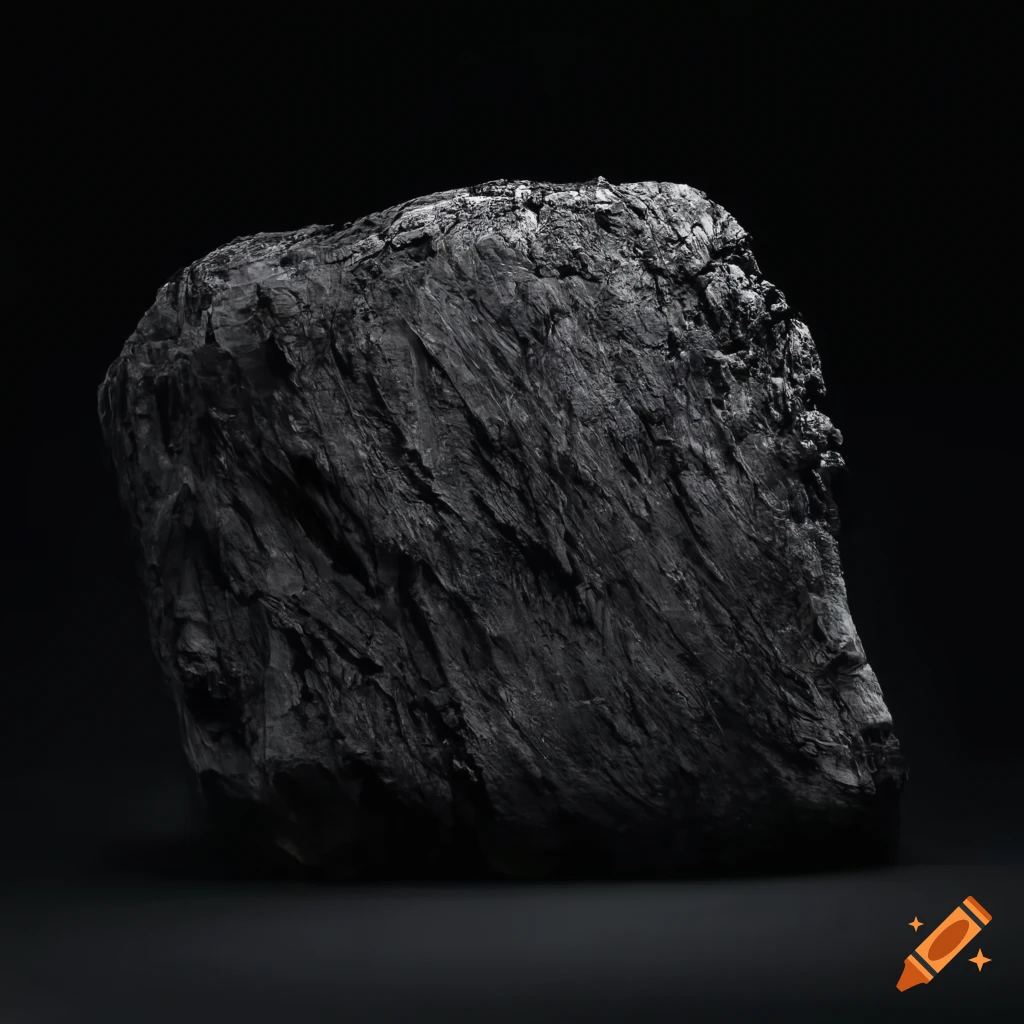 Black rock formation