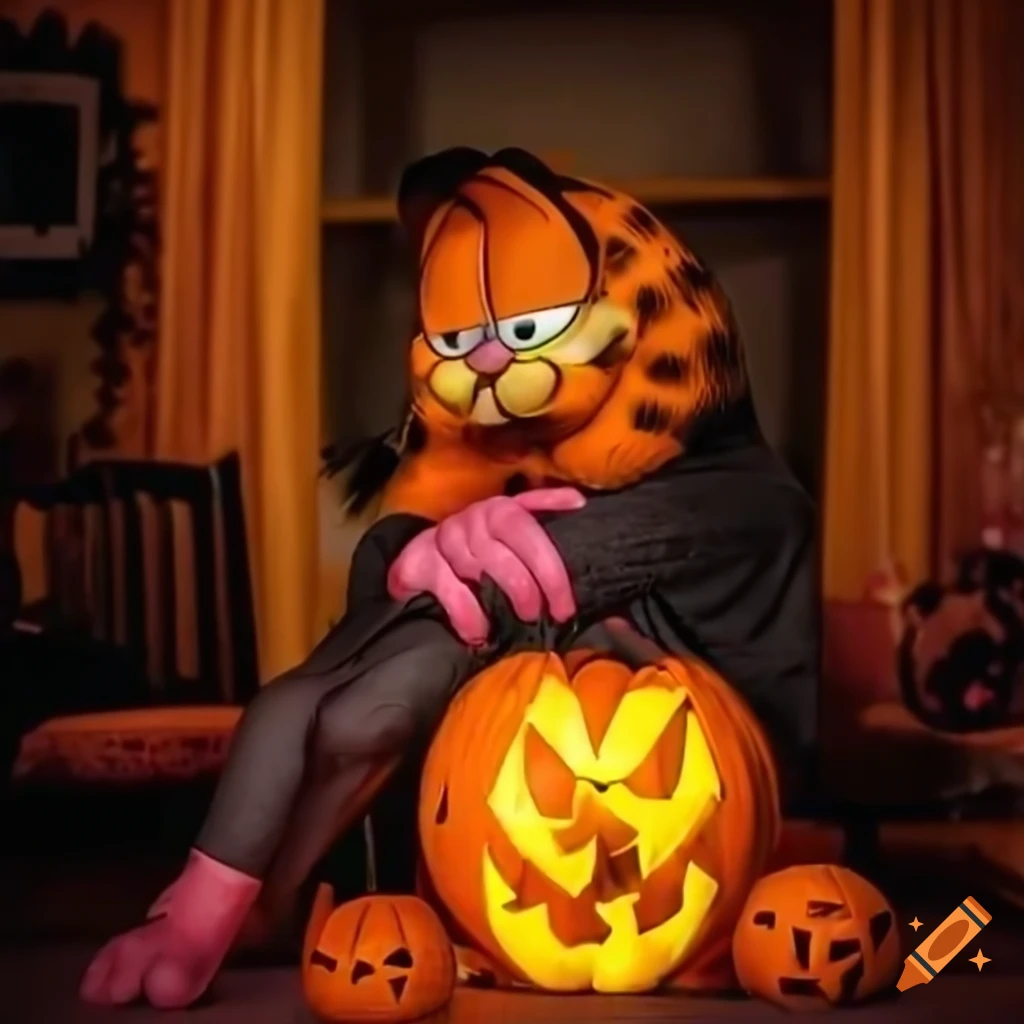 Garfield In A Dramatic Halloween Party