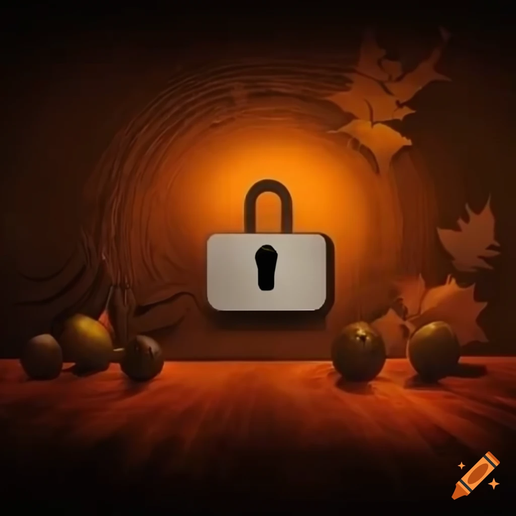 Fall-themed cybersecurity image