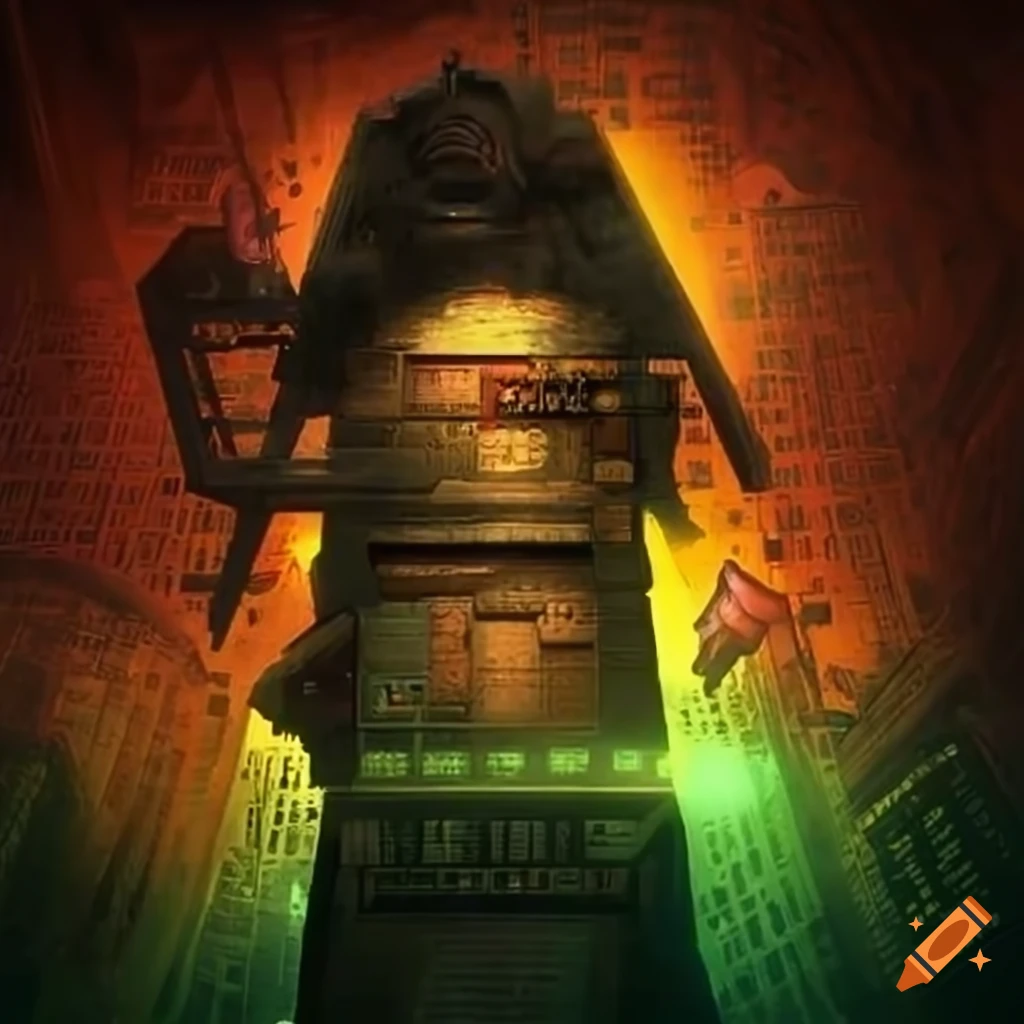 Postmodern video game cover with matrix references on Craiyon