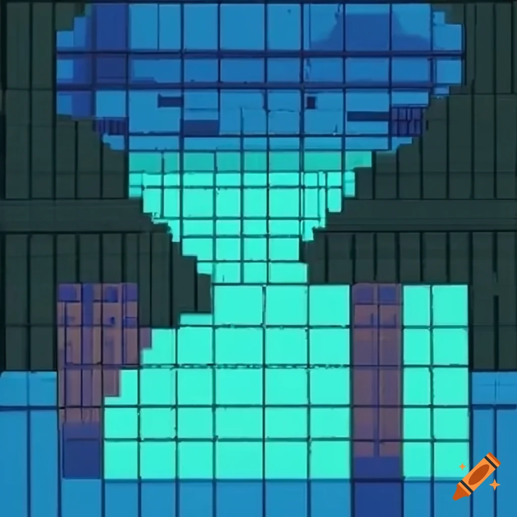 Pixelated world on Craiyon