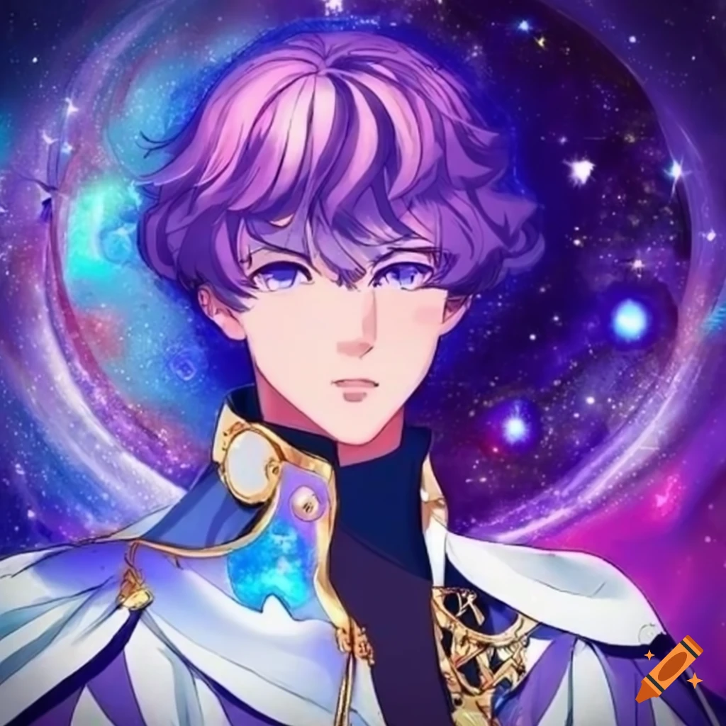 Anime prince in cosmic attire