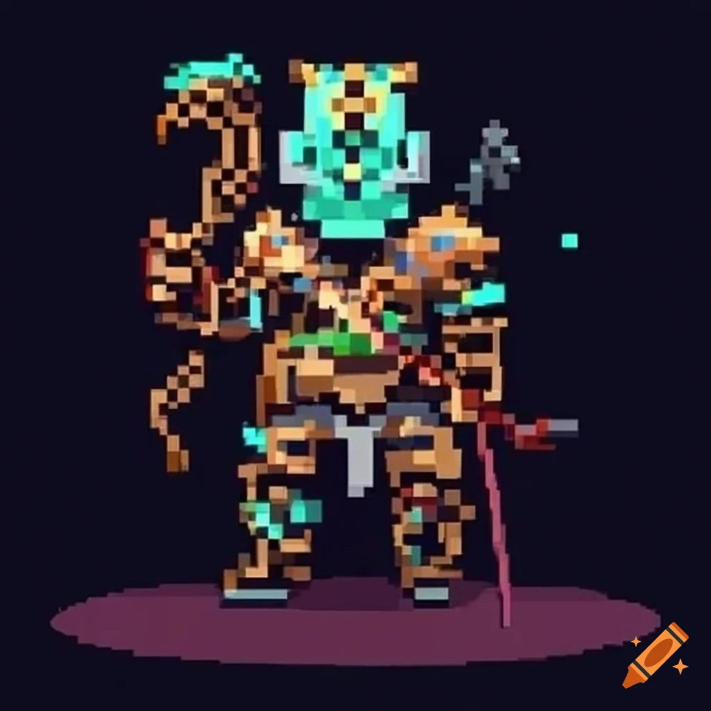 16 bit snes pixel art of a medieval soldier in jrpg style on Craiyon