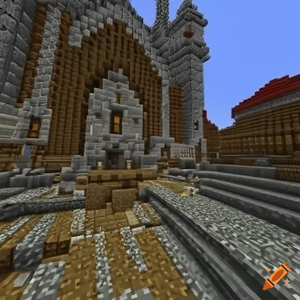 Minecraft medieval mainland on Craiyon