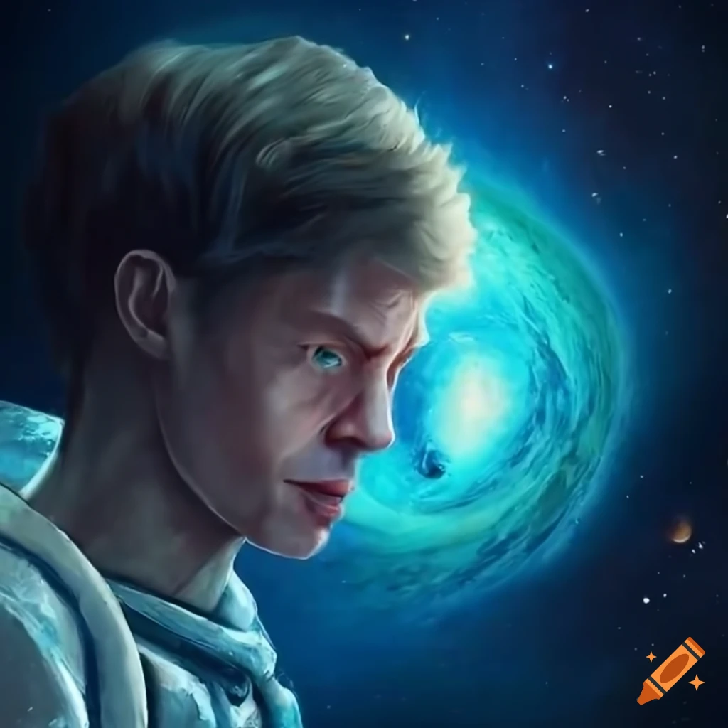 Hyperrealistic depiction of a parallel world with a man on Craiyon