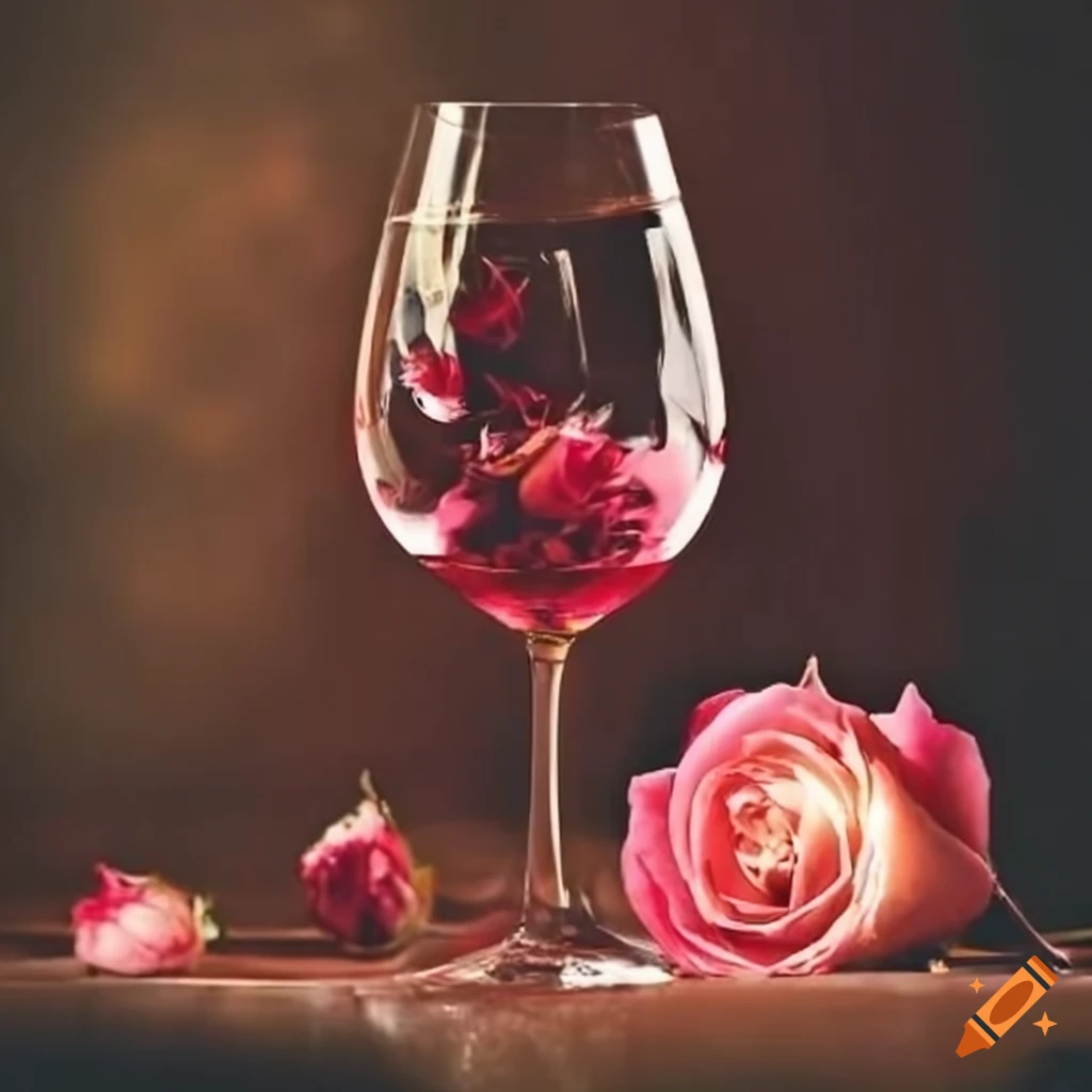 Roses soaked in wine