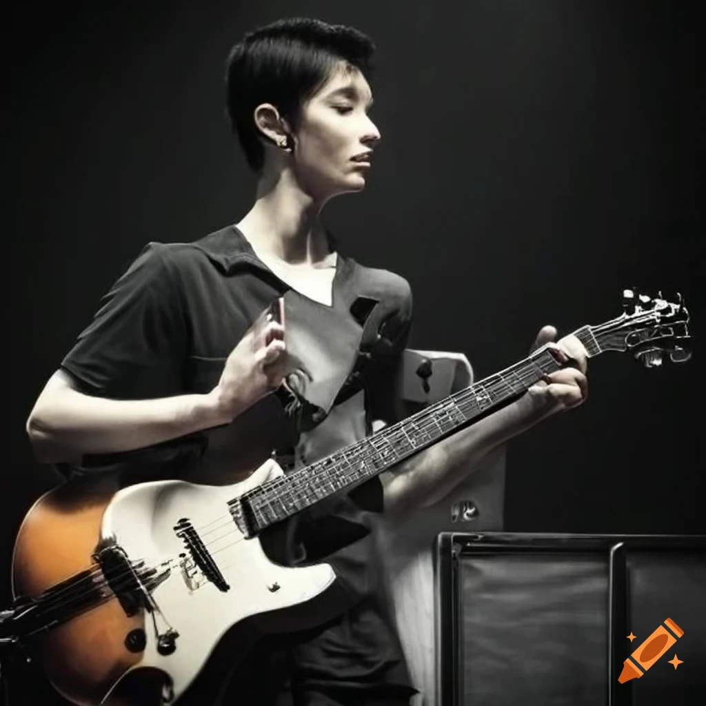 Musician performing on stage on Craiyon