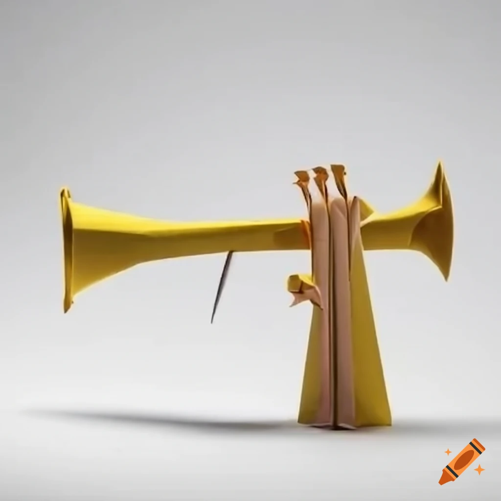 Megaphone in striking black and gold colors in a high style studio ...