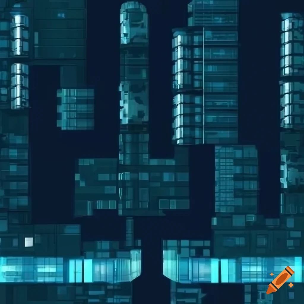 Background of a futuristic tower defense game on Craiyon