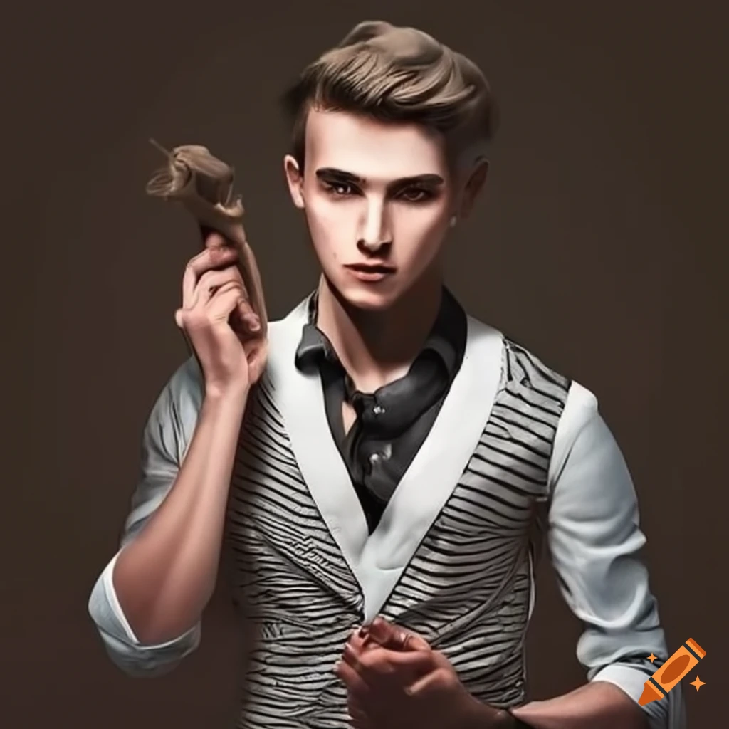 Stylish young man on Craiyon