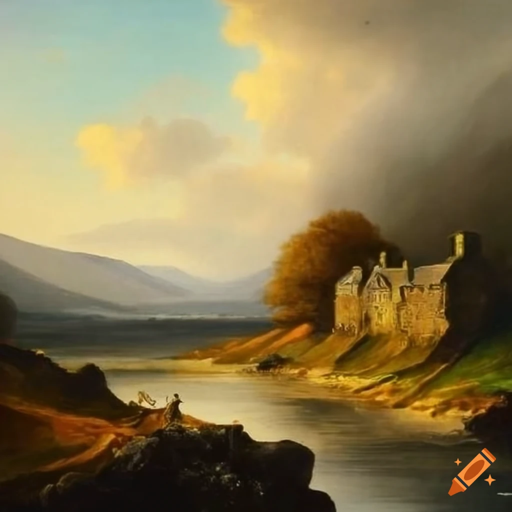 Landscape painting in the style of william mulready on Craiyon