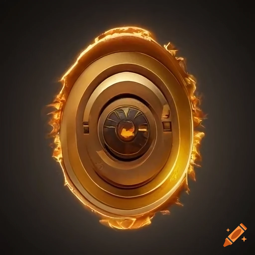 Illustration of a sun shield with a sun crest