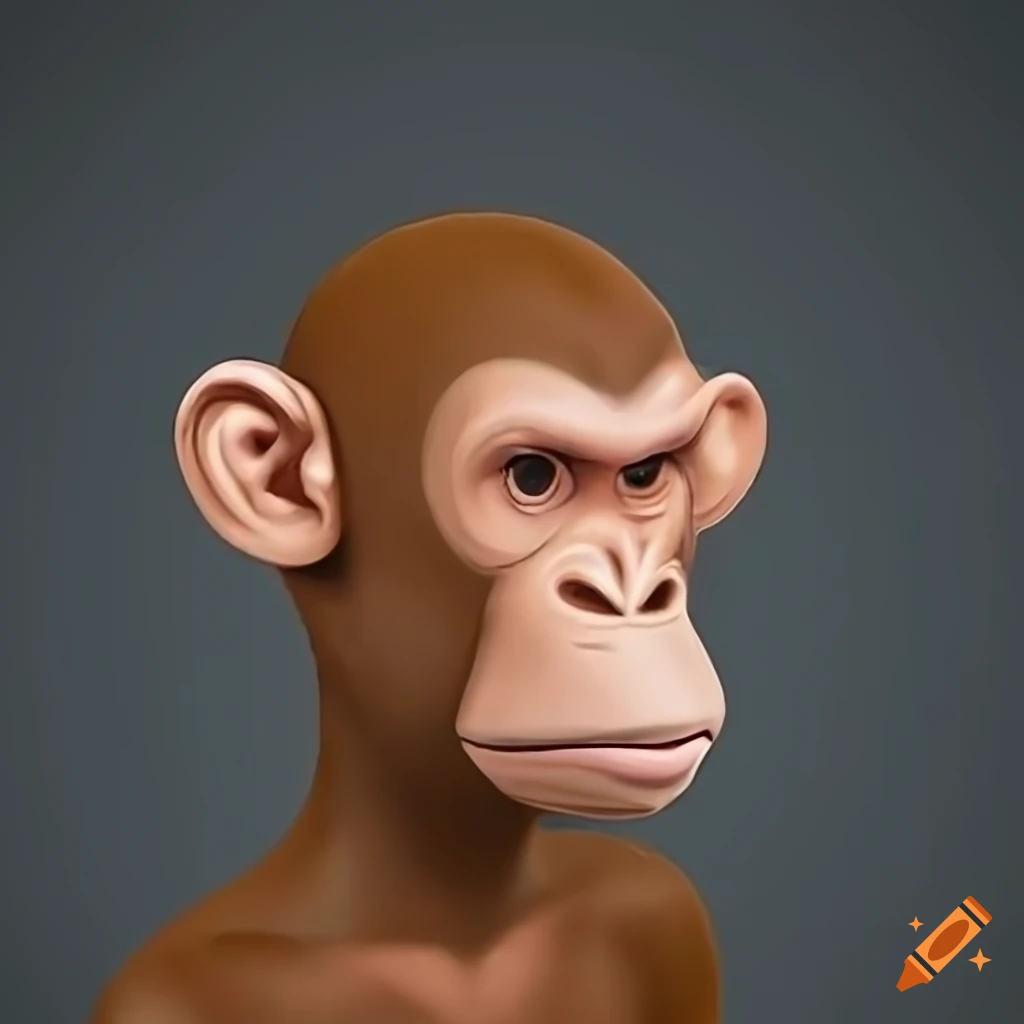 Monkey nft artwork on Craiyon