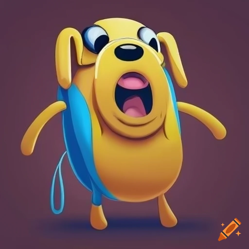 Colorful illustration of jake the dog