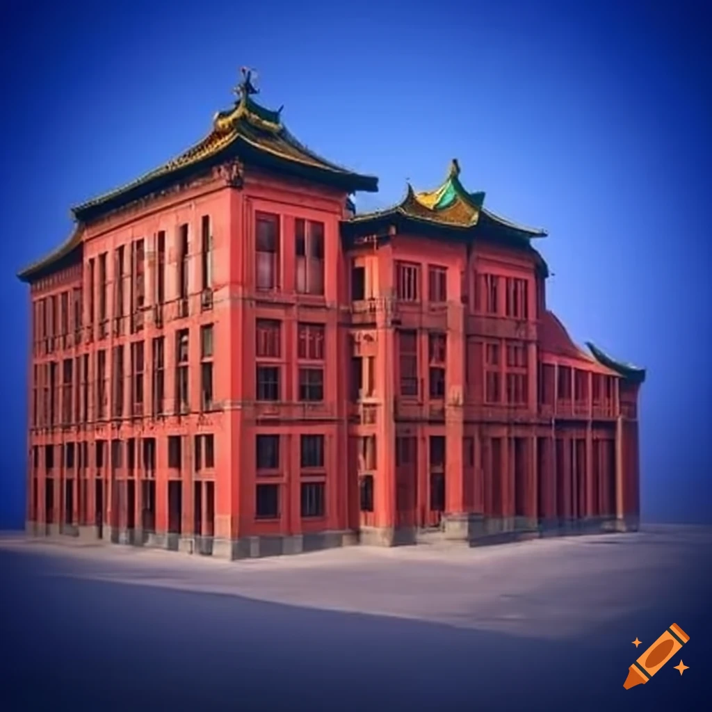 A chinese brick factory building