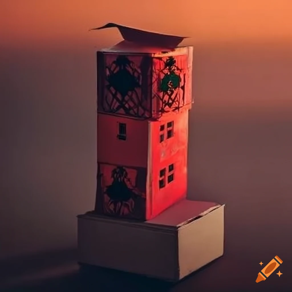 Albanian building house on milk carton package on Craiyon