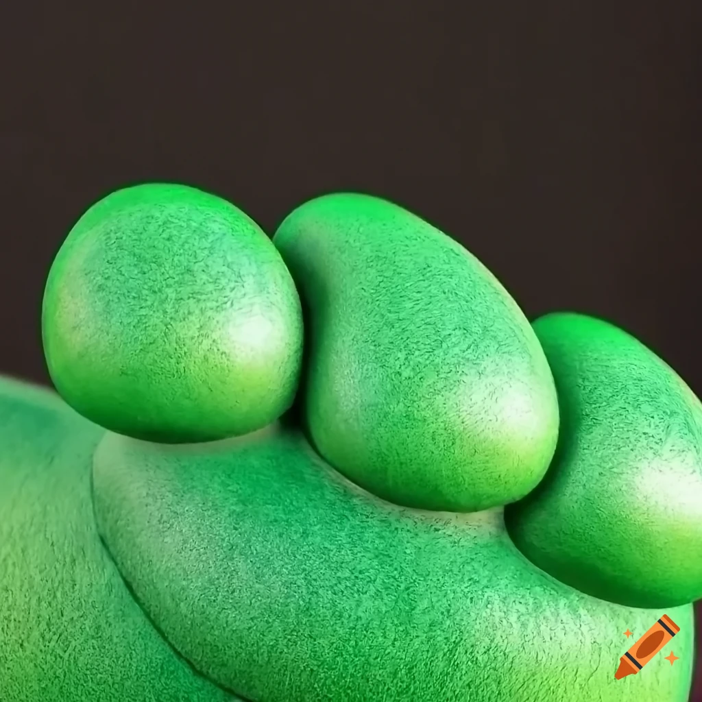 Close-up of yoshi's green feet in super mario on Craiyon