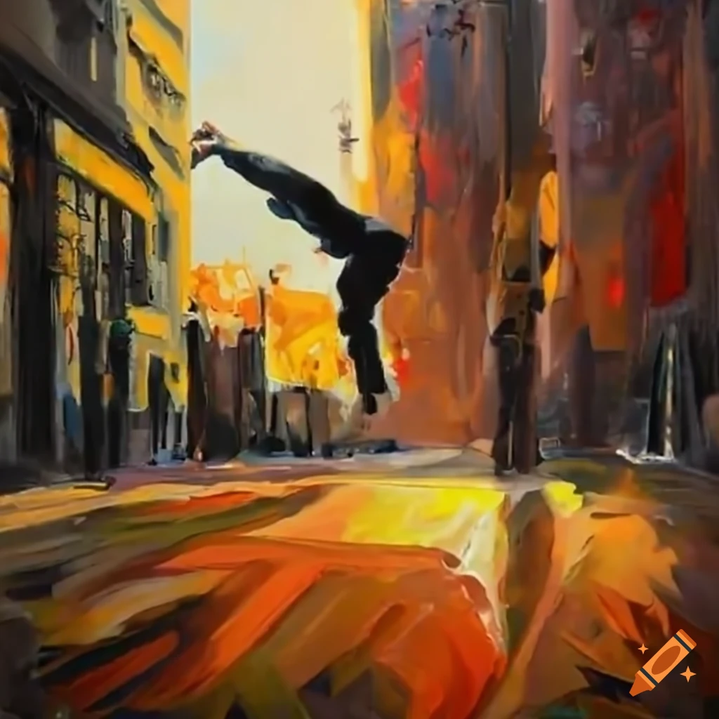 Challenging parkour map on Craiyon