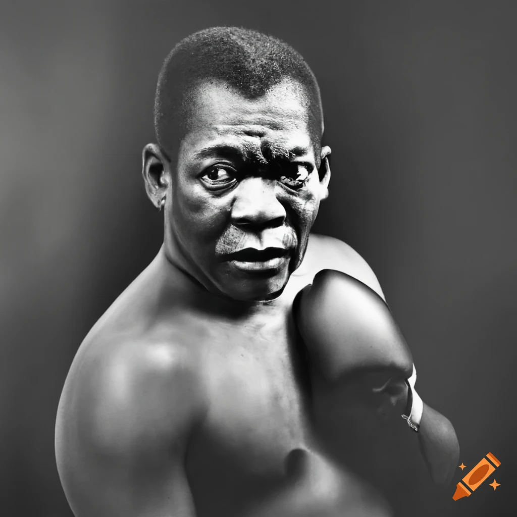 Portrait of booker t. washington in a boxing ring