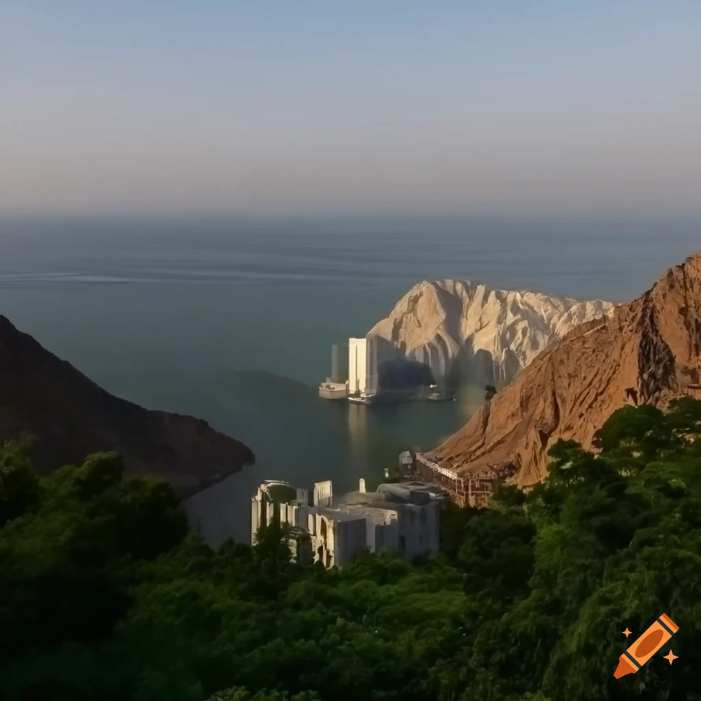 Cityscape of muscat with skyscrapers and surrounding forests on Craiyon