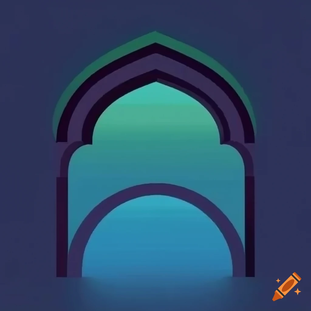 Abstract geometric art with arches on Craiyon