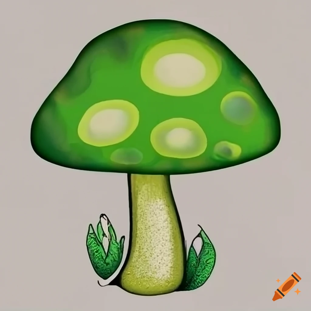 Cute turtle with a mushroom shell on Craiyon