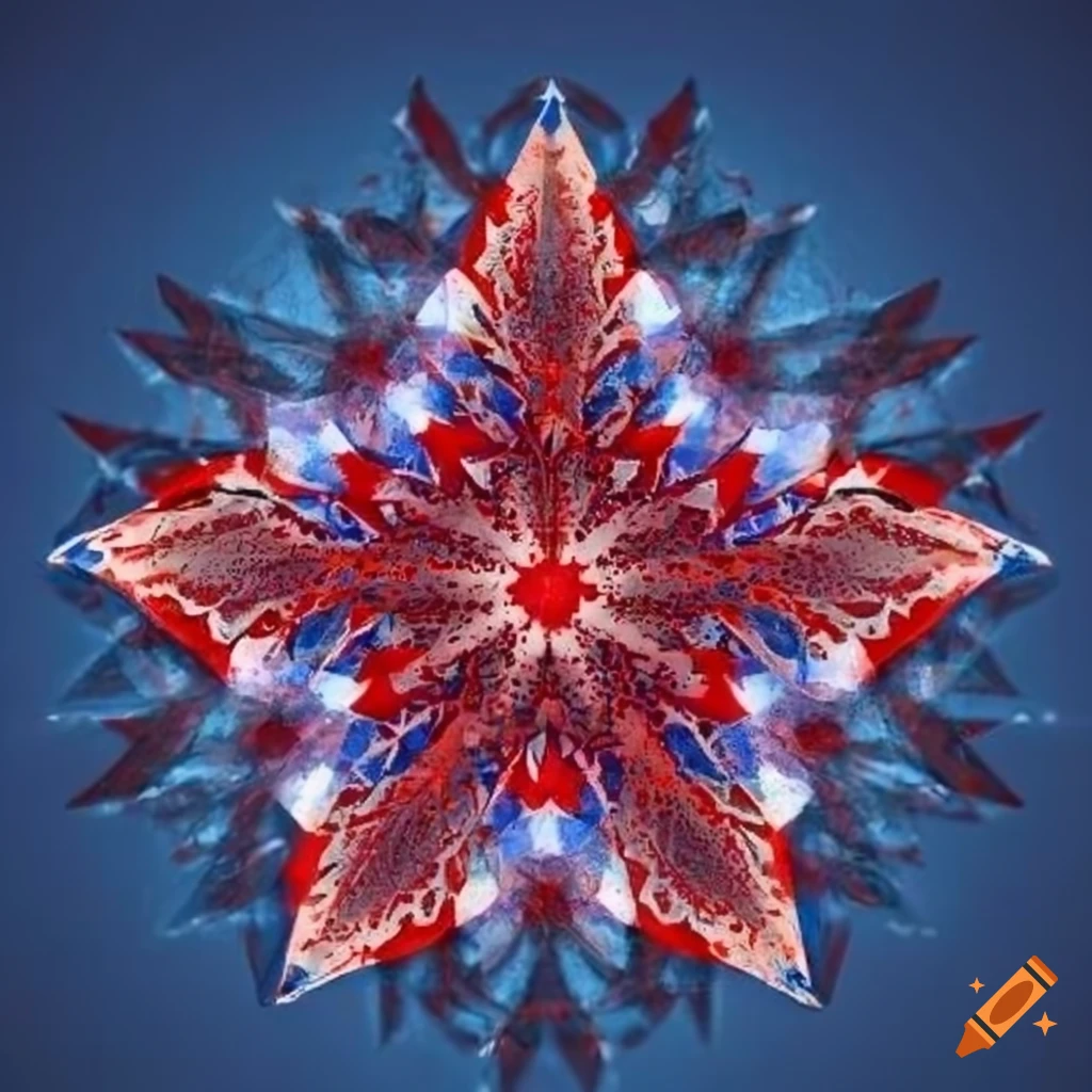 Snowflake indigenous beading pearls with 6 sides on Craiyon