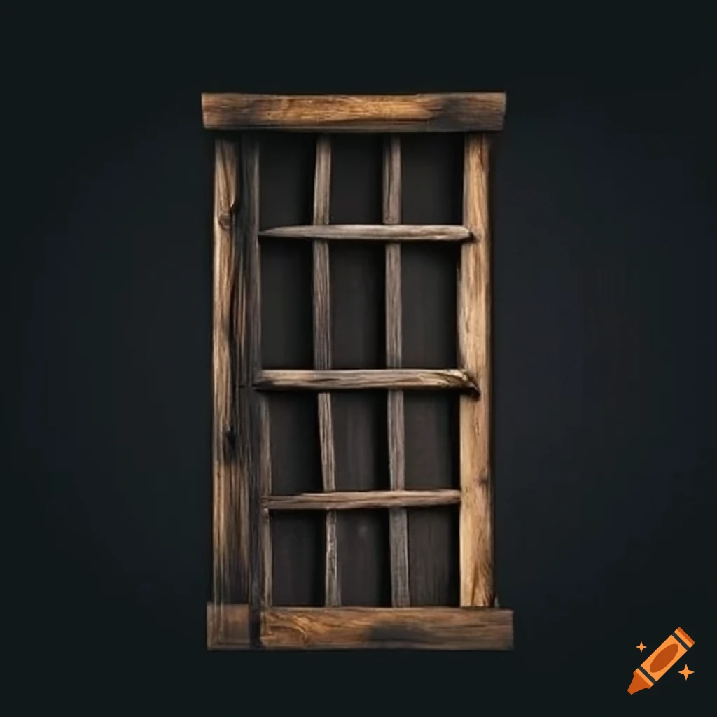 Stylized seamless medieval wooden window texture on Craiyon