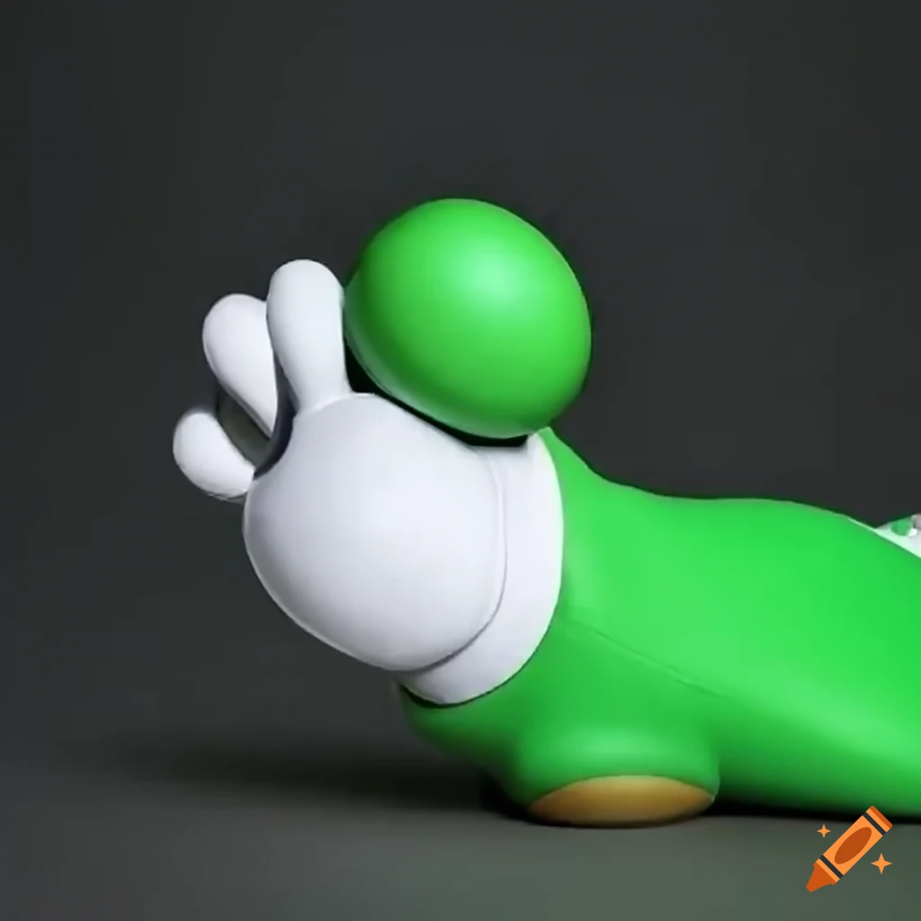 Close-up of yoshi's big green feet on Craiyon