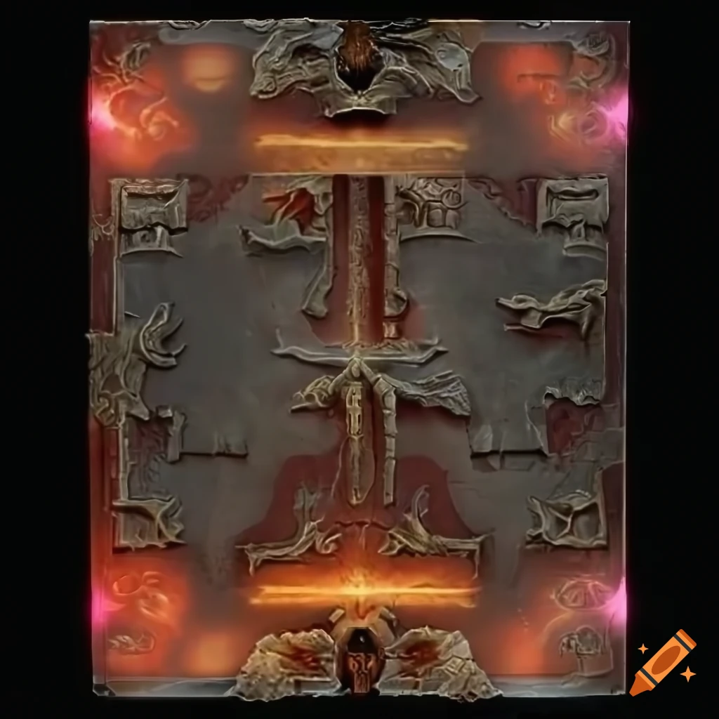 Abstract design of diablo 2 game assets
