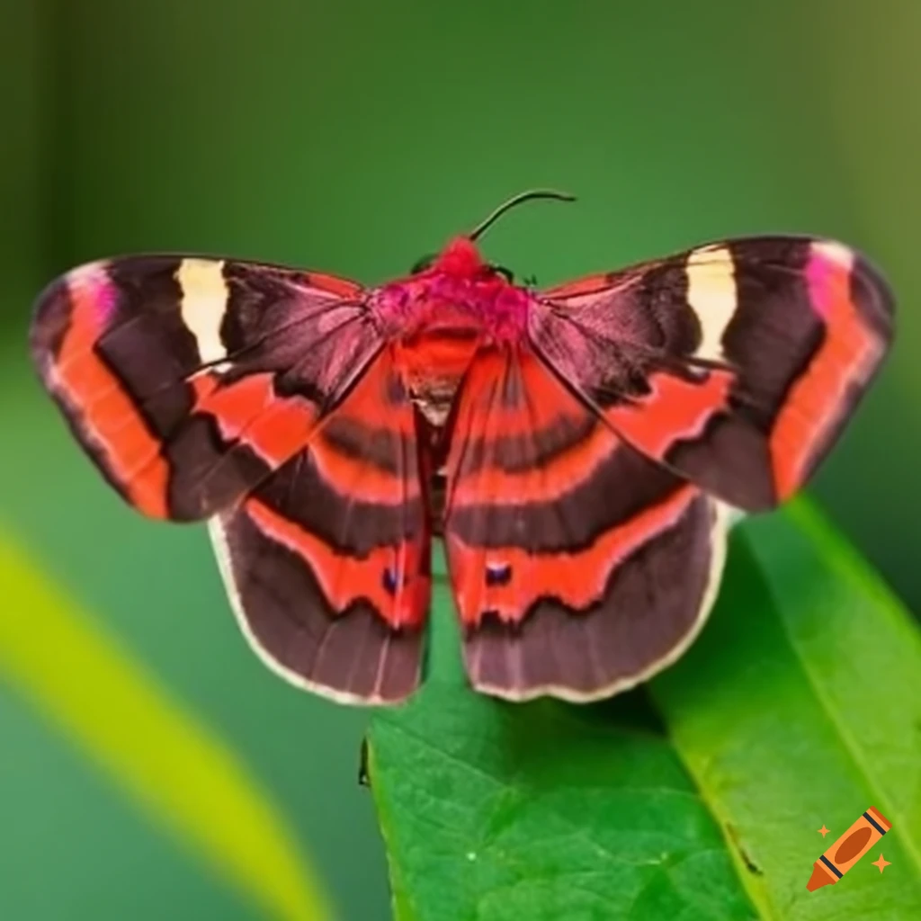 Red-winged moth on Craiyon