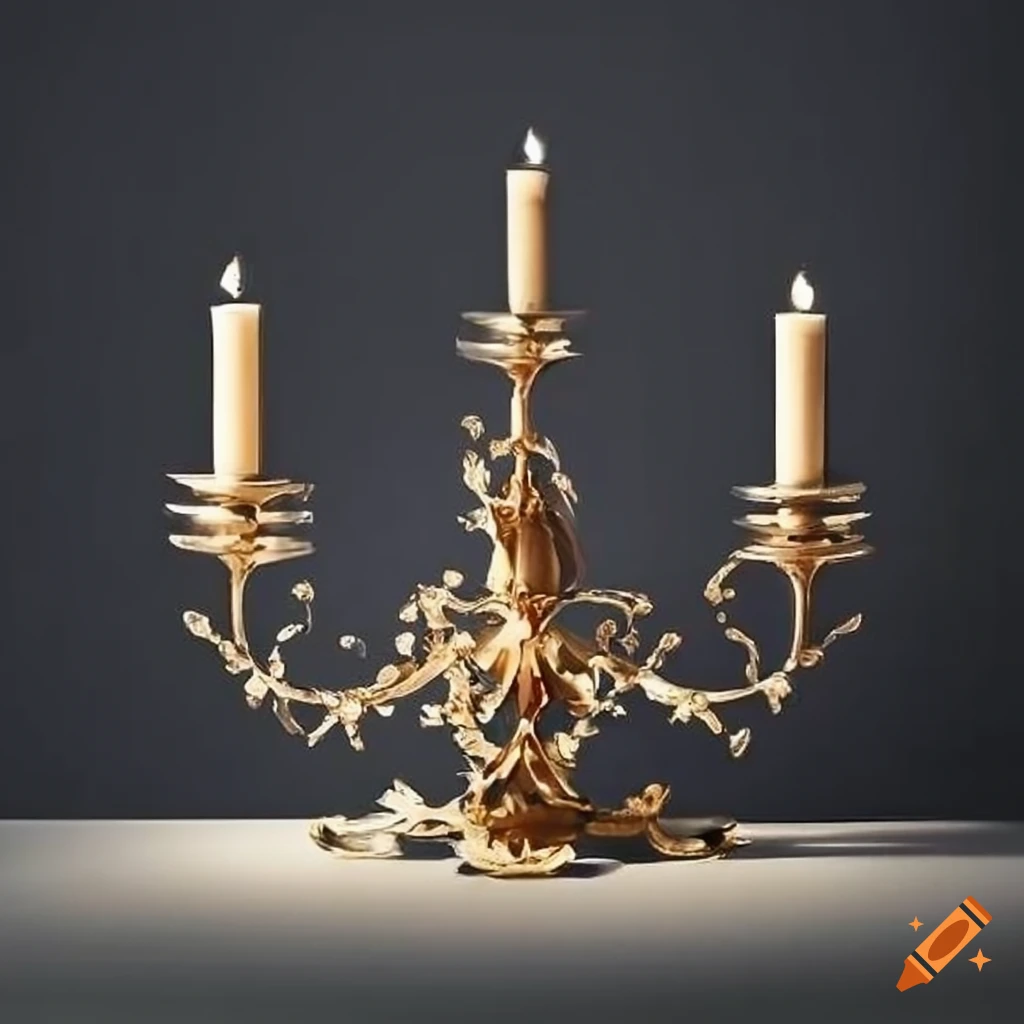 Decorative candlestick candelabrum on Craiyon