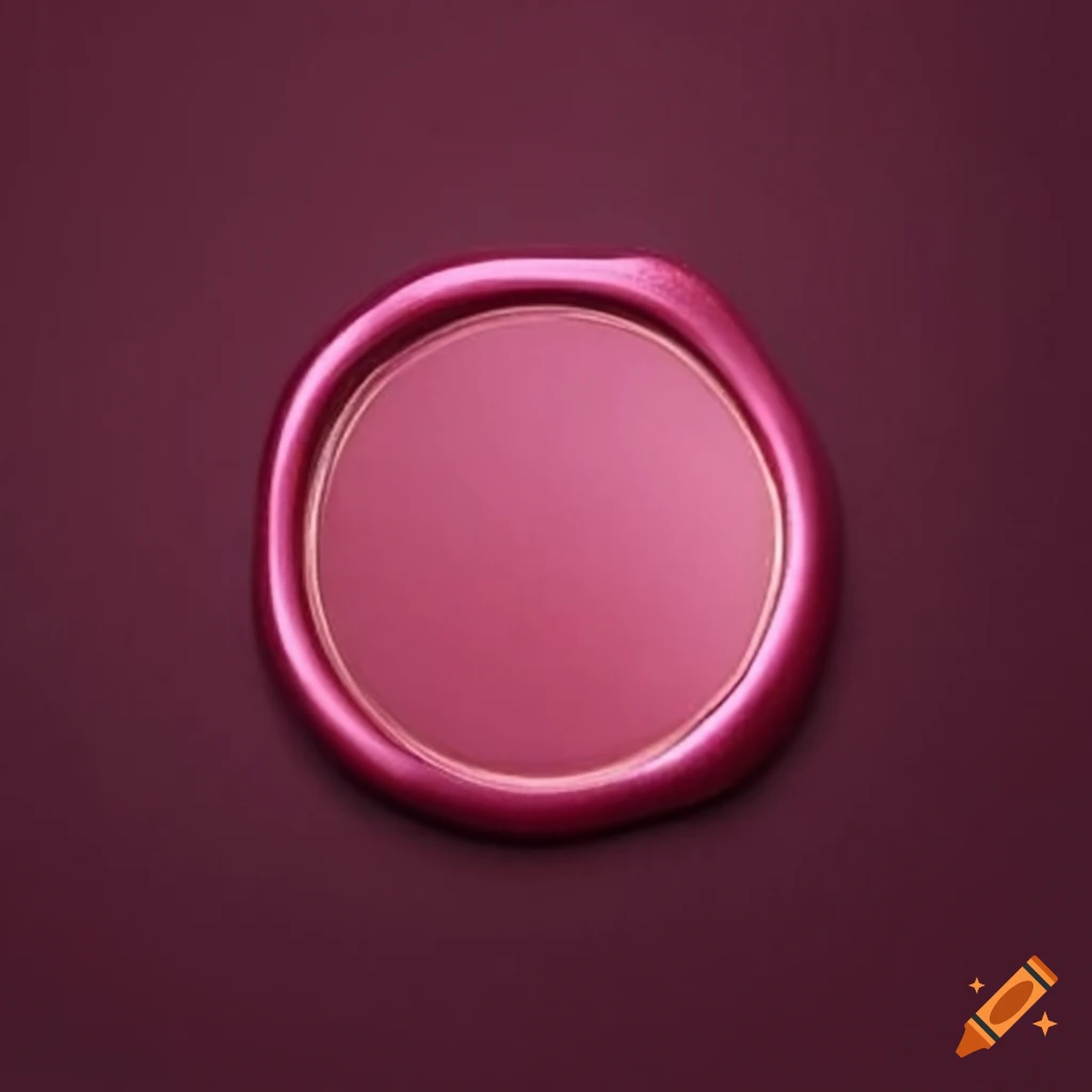 Elegant drawing of a pink and white diamond-shaped wax seal on Craiyon