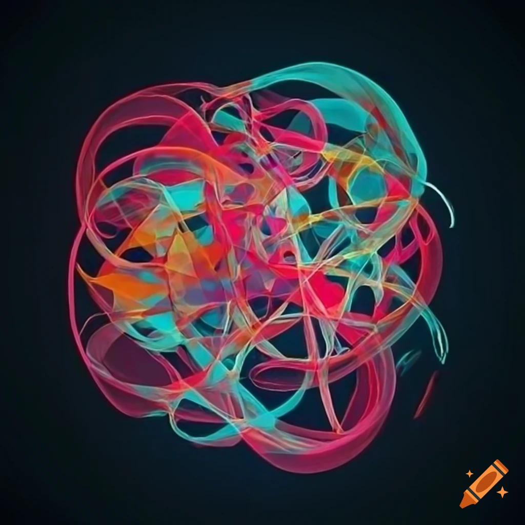 Abstract trippy shapes on Craiyon