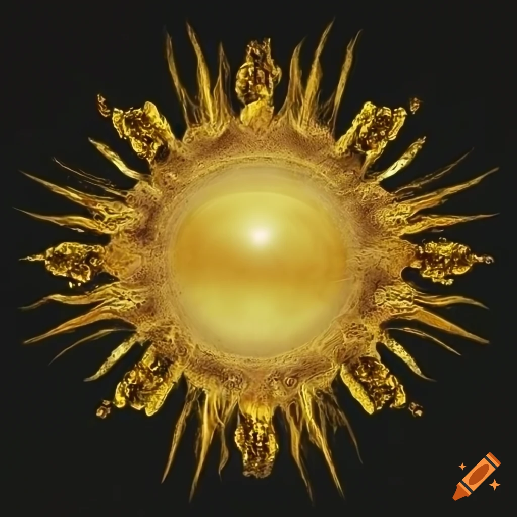 Elegant golden orb decoration on Craiyon