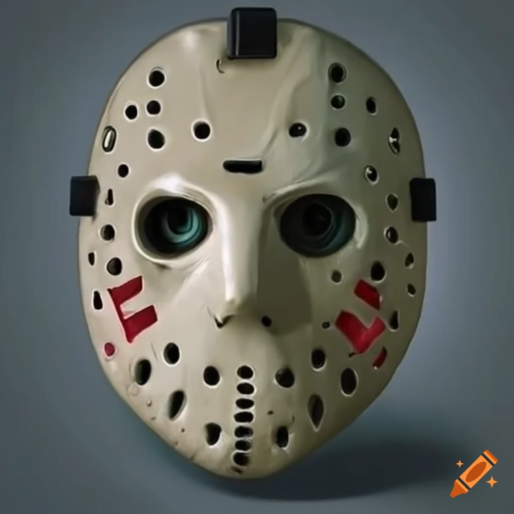 Realistic jason from friday the 13th holding a cellphone