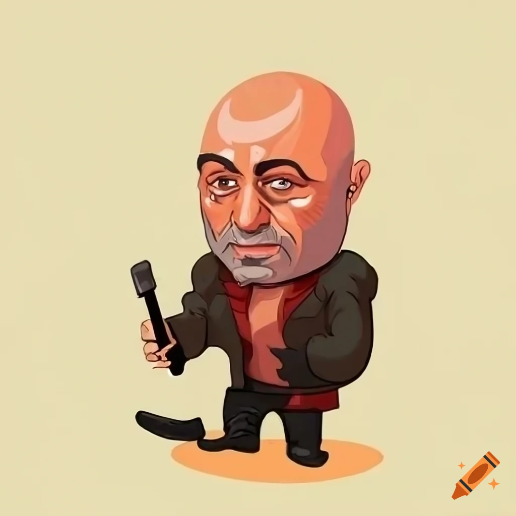 Cartoon illustration of joe rogan