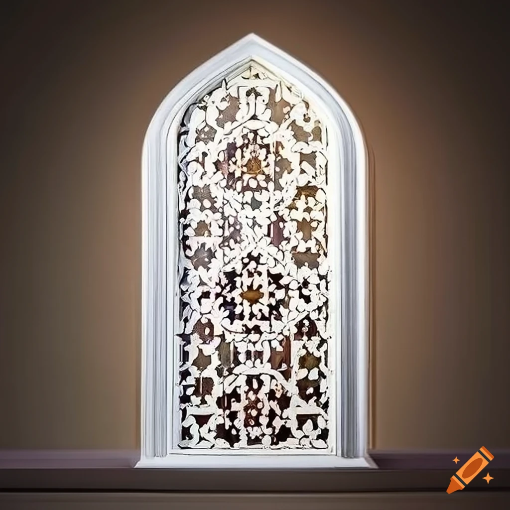White altar window in islamic art style on Craiyon